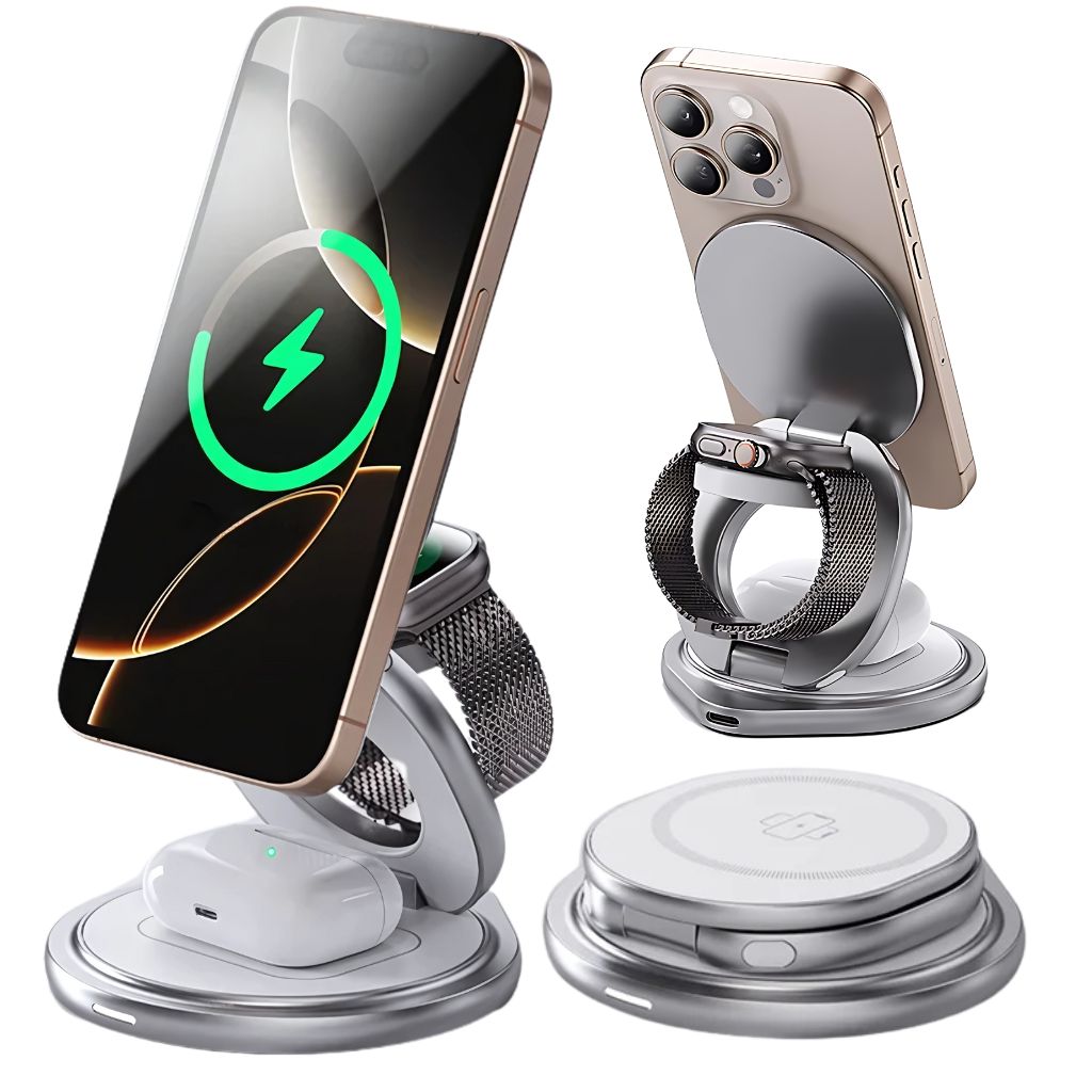 3-in-1 Qi2 Foldable Apple MagSafe Charging Station | iPhone, Apple ...